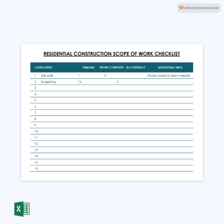 20 Free Scope of Work Templates in Word & Excel