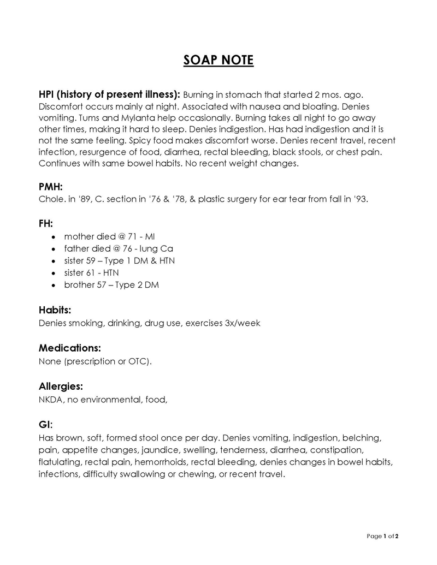 28 Best Soap Note Examples | Free Templates