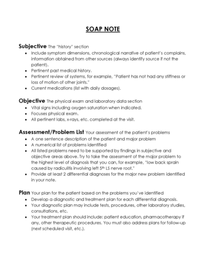 28 Best Soap Note Examples | Free Templates