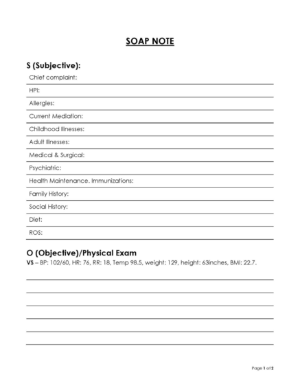 28 Best Soap Note Examples | Free Templates