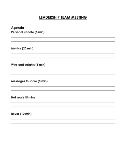 30 Free Team Meeting Agenda Templates