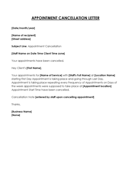 How to Write an Appointment Cancellation Email (Examples)