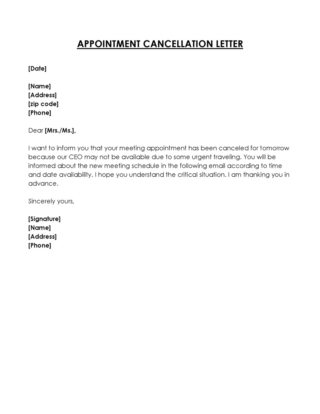 How to Write an Appointment Cancellation Email (Examples)
