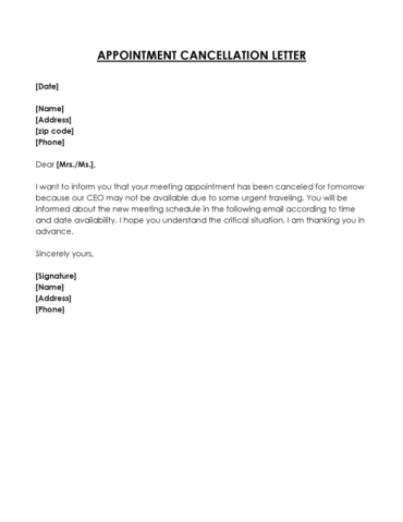 How to Write an Appointment Cancellation Email (Examples)