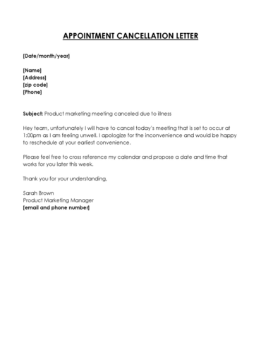 How to Write an Appointment Cancellation Email (Examples)