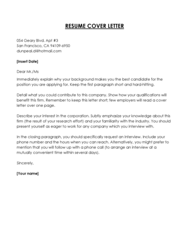 24 Best Resume Cover Letter Examples