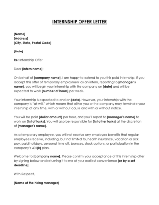 Free Internship Offer Letter Templates (Guide + Tips)