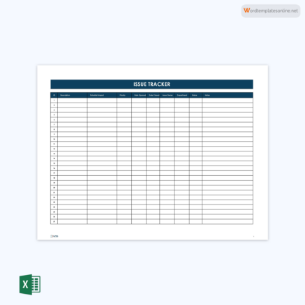 Free Issue Tracking Templates (Word | Excel)