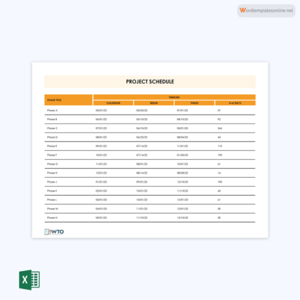 12 Free Project Schedule Templates for Excel