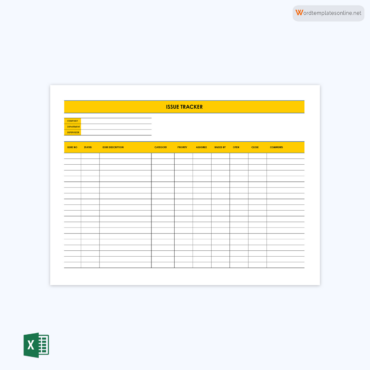 Free Issue Tracking Templates (Word | Excel)