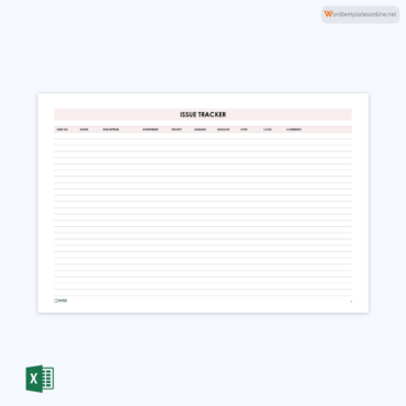 Free Issue Tracking Templates (Word | Excel)