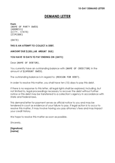 32 Perfect Demand Letter Templates