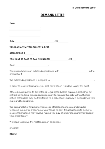 32 Perfect Demand Letter Templates