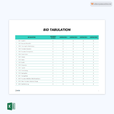 10 Free Bid Proposal Templates for Word & Excel