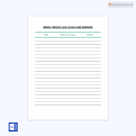 Free Weight Loss Charts & Templates (Word, Excel)