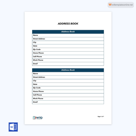 20 Free Address Book Templates + DIY Guide