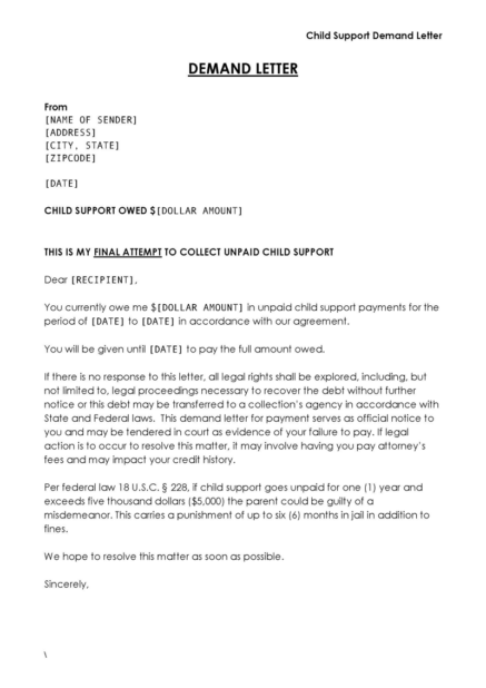 32 Perfect Demand Letter Templates