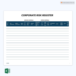 40 Free Risk Register Templates for Excel