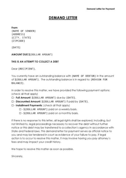 32 Perfect Demand Letter Templates