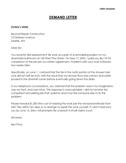 32 Perfect Demand Letter Templates