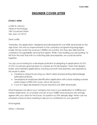 12 Best Engineering Cover Letter Templates + How To Write