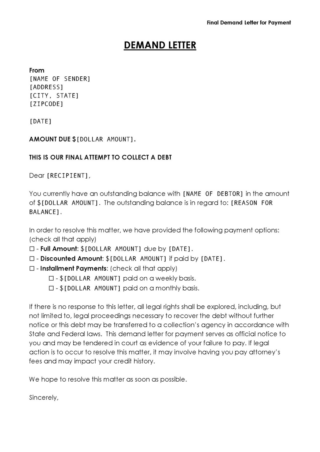 32 Perfect Demand Letter Templates