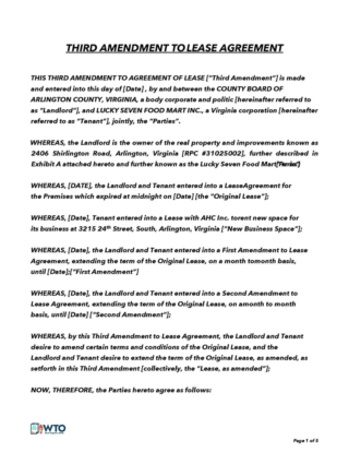 Free Lease Amendment Forms (PDF, Word)