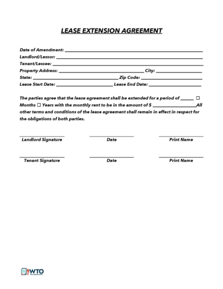 Free Lease Amendment Forms (PDF, Word)