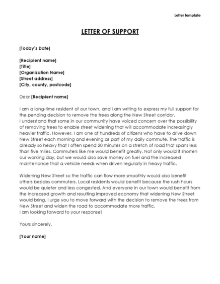 12 Persuasive Letter of Support Examples (Grant, Financial)