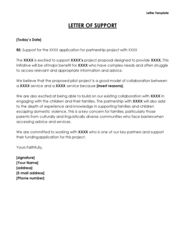 12 Persuasive Letter of Support Examples (Grant, Financial)