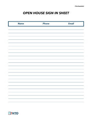 12 Free Open House Sign-In Sheet Templates
