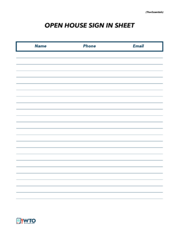 12 Free Open House Sign-In Sheet Templates