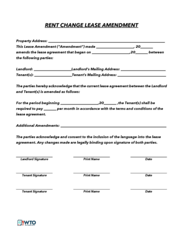 Free Lease Amendment Forms (PDF, Word)