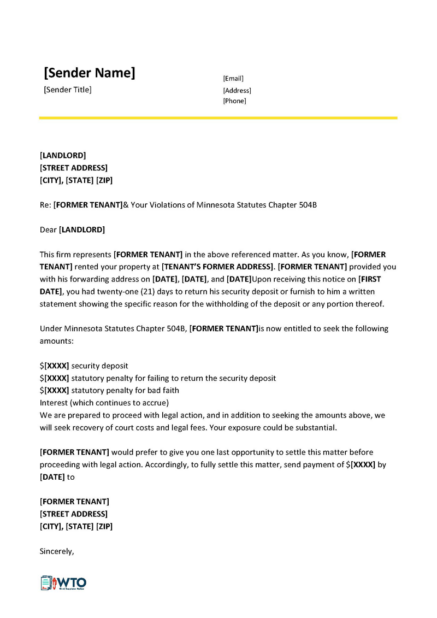 12 Free Security Deposit Return Letters | Word, PDF