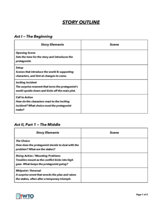 12 Outline Templates for Stories and Book Writing