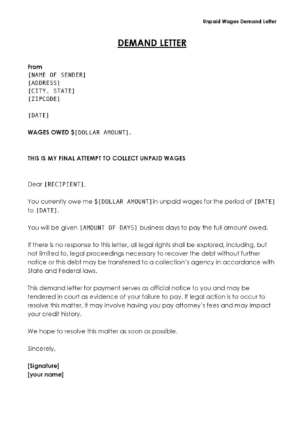 32 Perfect Demand Letter Templates