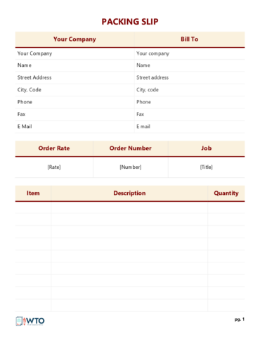 12 Free Packing Slip Templates (Word - Excel)