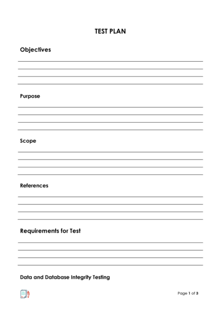 Free Test Plan Templates & Examples (Word)