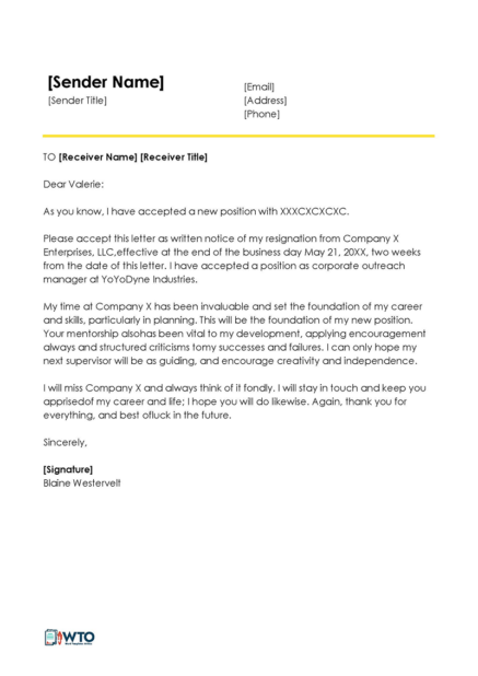 14 Best Internship Resignation Letter Examples