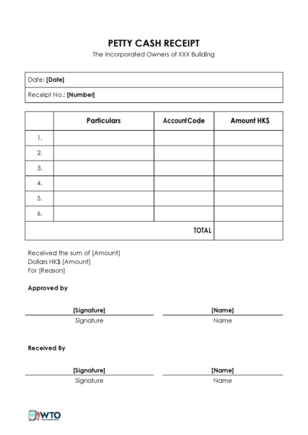 20 Free Petty Cash Receipt Templates (Word | PDF)