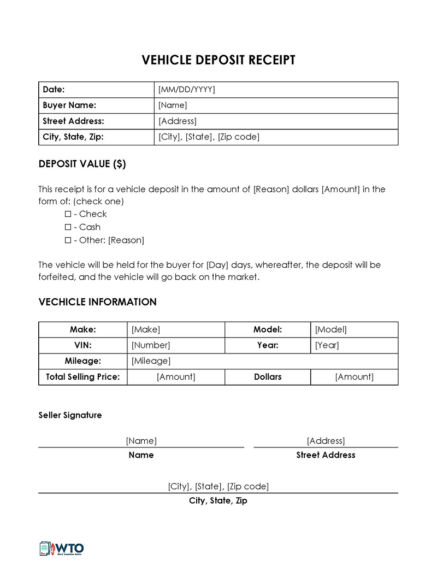 12 Deposit Receipt Templates (100% Free)