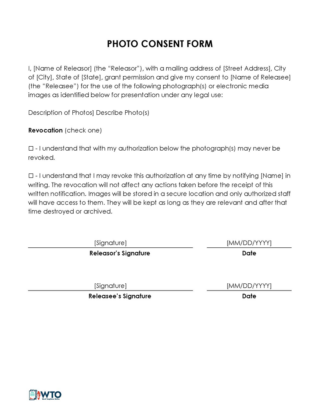 Free Photo Consent Forms (Minor & Adult) Word | PDF