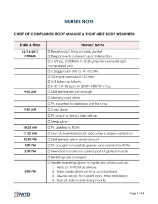 Nursing Notes: How to Write (10 Best Examples)