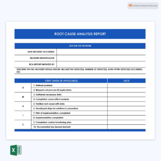 17 Free Root Cause Analysis Templates for Excel, Word