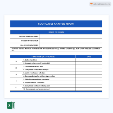 17 Free Root Cause Analysis Templates for Excel, Word