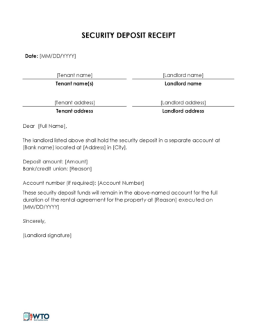 12 Deposit Receipt Templates (100% Free)