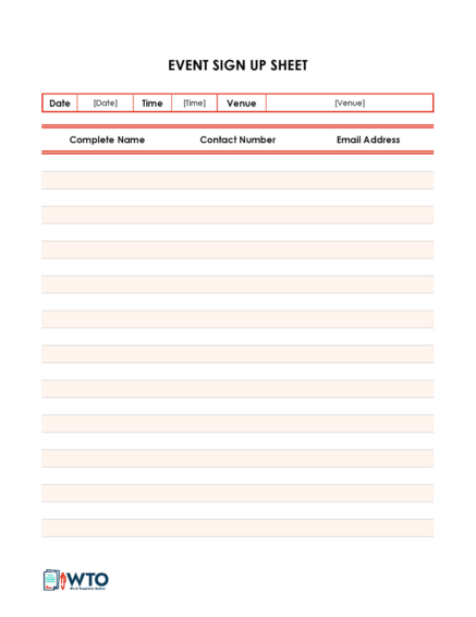 16+ Free Sign-in & Sign-up Sheet Templates (Excel | Word)