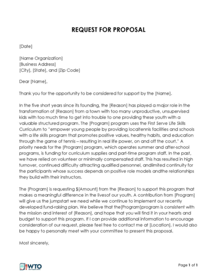 40 Free Request for Proposal Templates & Examples