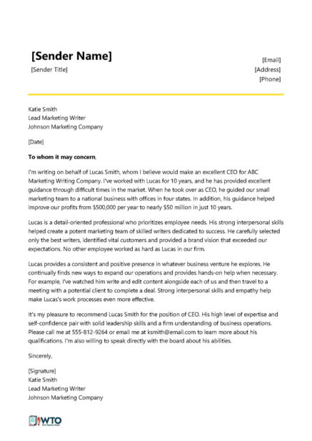 38 Positive Letter of Recommendation Examples
