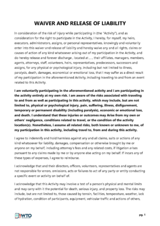 11 Sample Medical Waiver Forms (Generic, Child, Employee)